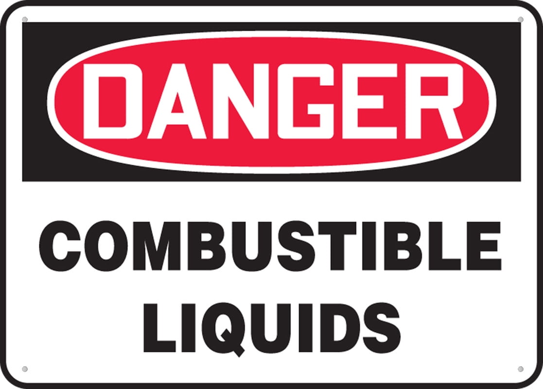 Danger Safety Sign Combustible Liquids Metal Signs 12X8 Inch Rust Free ...