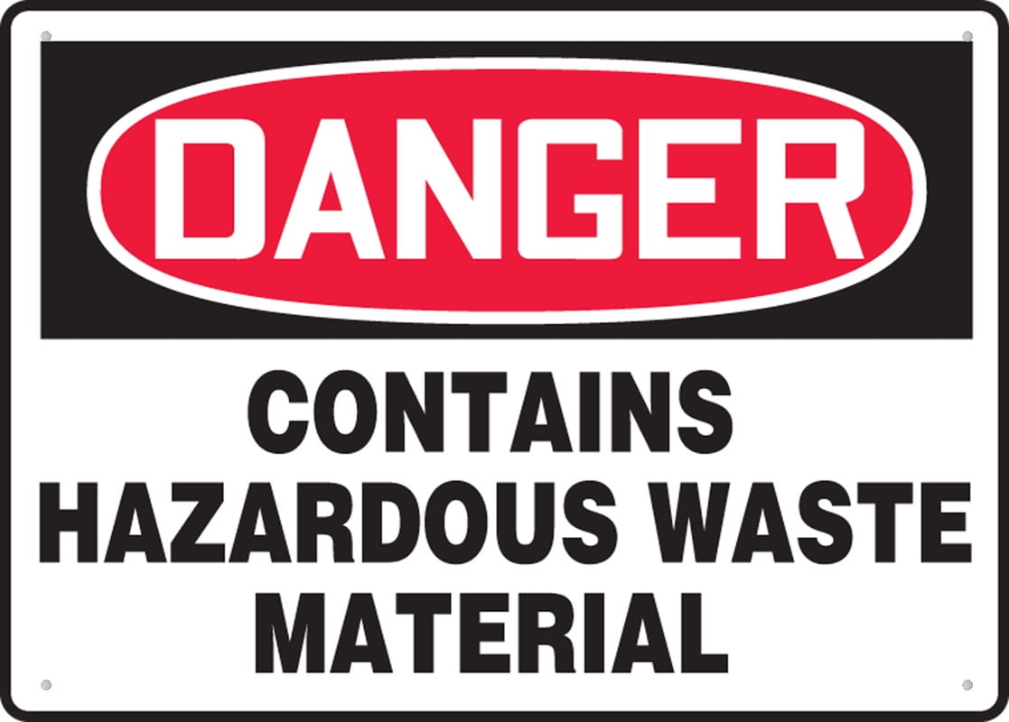 Danger Safety Sign Contains Hazardous Waste Material Metal 8X12 Inch ...