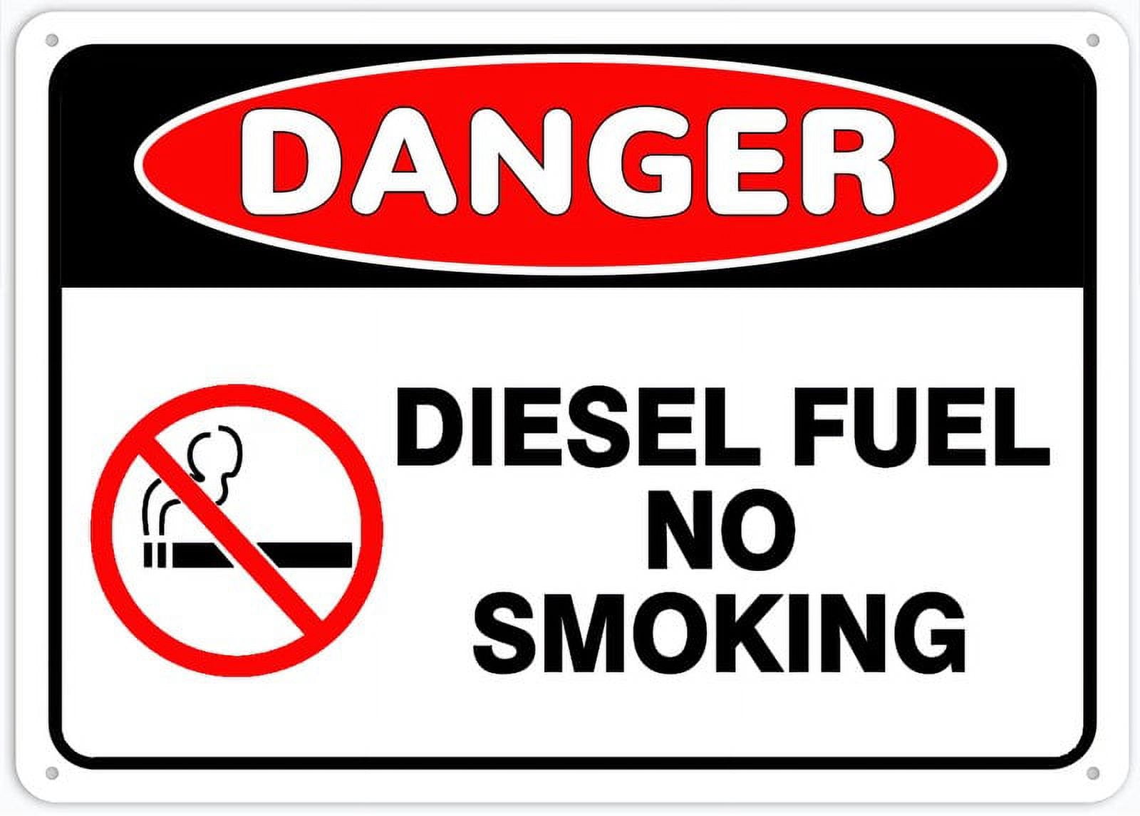 Danger Safety Sign Diesel Fuel No Smoking Retro Metal Tin Signs 12X8 ...