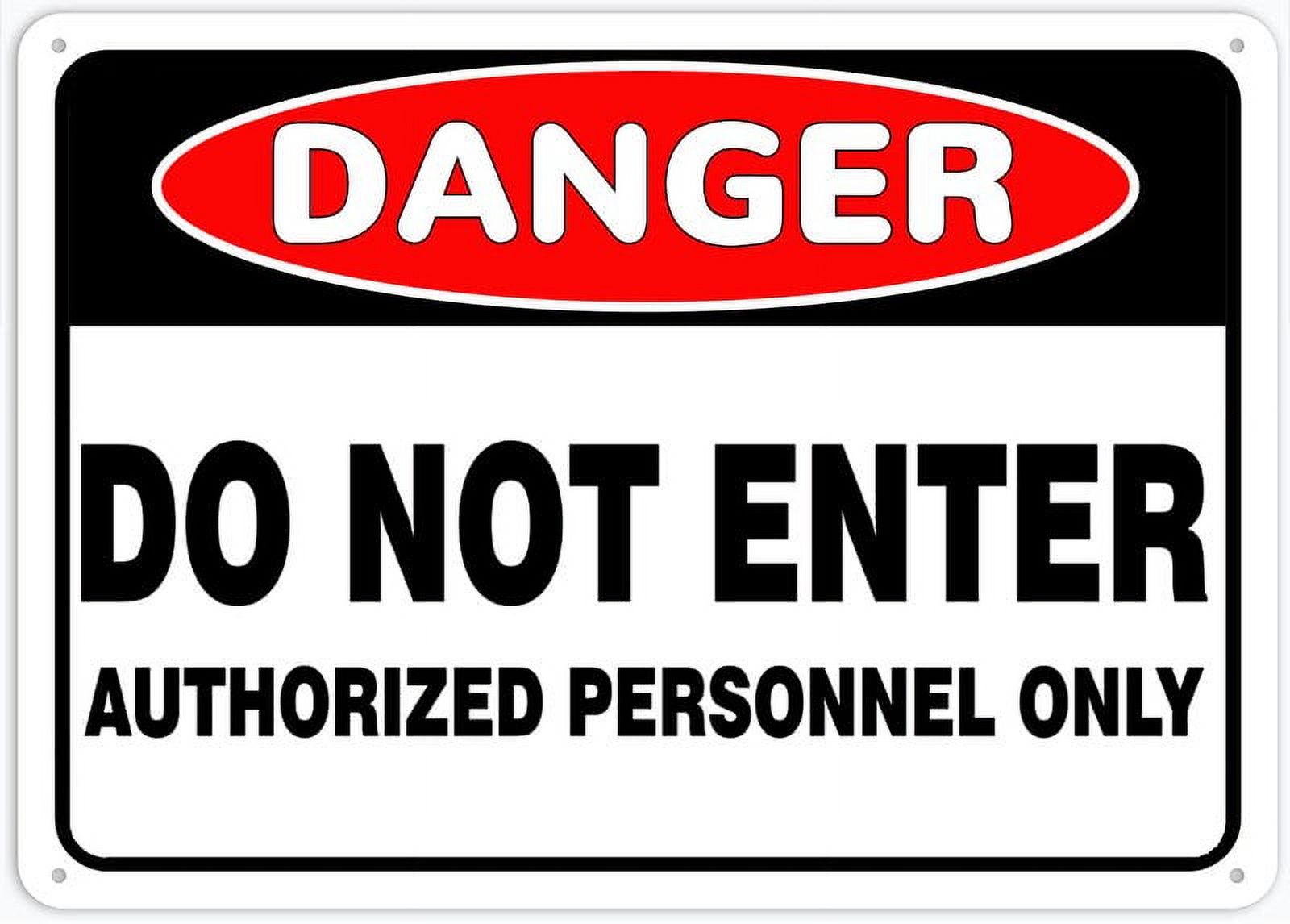 Danger Safety Sign Do Not Enter Authorized Personnel Only Retro Vintage ...