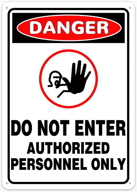 Danger Safety Sign Do Not Enter Authorized Personnel Only Symbol Retro ...