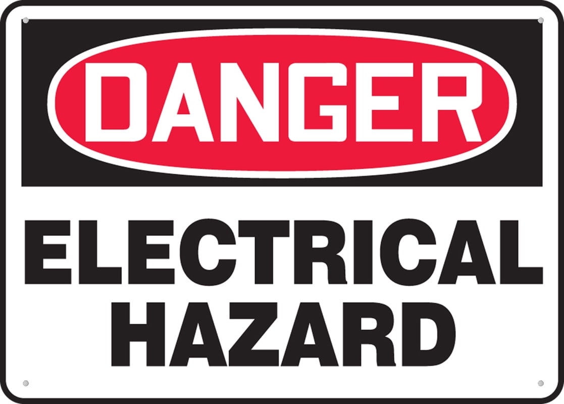 Danger Safety Sign Electrical Hazard Metal 12X8 Inch Rust Free Aluminum ...