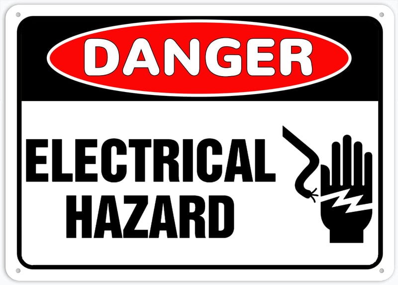 Danger Safety Sign Electrical Hazard Retro Aluminum Sign Metal Tin Sign ...