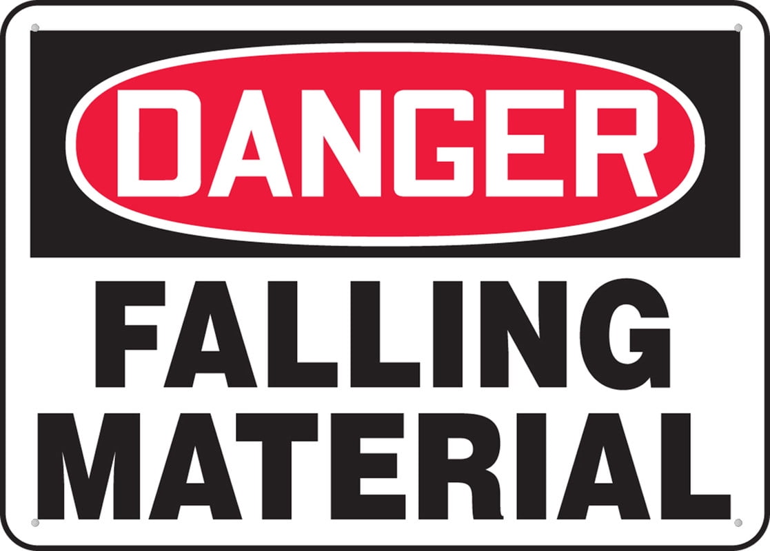 Danger Safety Sign Falling Material 8 X 12 Inches Rust Free . Aluminum ...