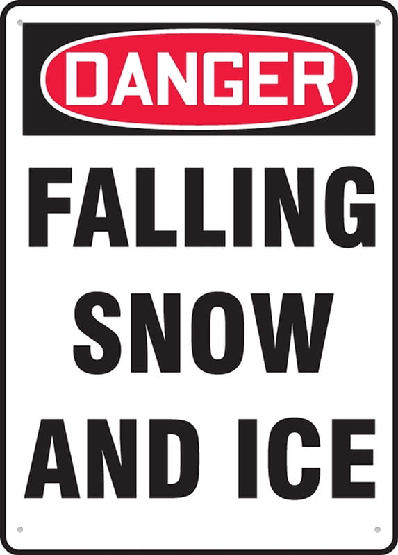 Danger Safety Sign Falling Snow And Ice Signs Outdoor, Uv Printed ...