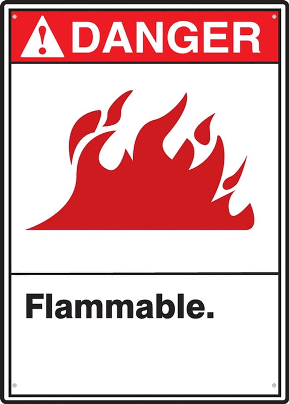 Danger Safety Sign Flammable For House 12" X 8" Yard Sign, Premium ...