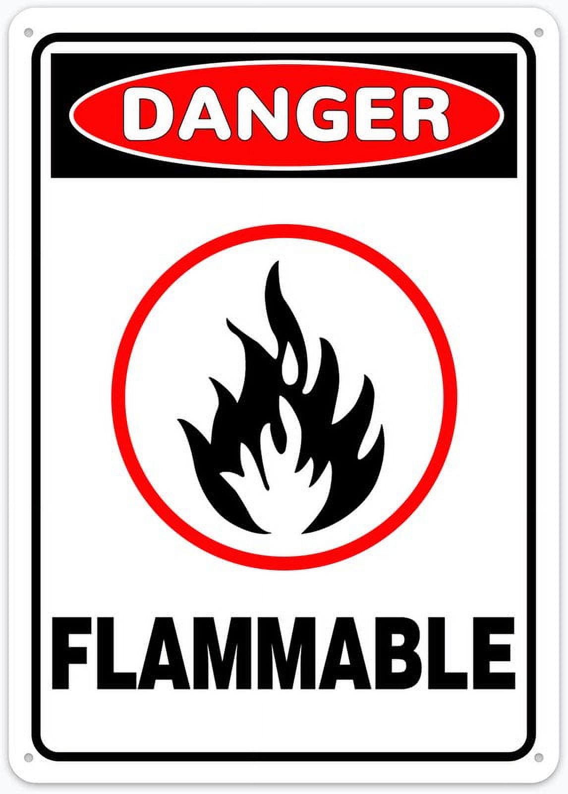 Danger Safety Sign Flammable Funny Vintage Tin Signs 8 X 12 Inch Wall ...
