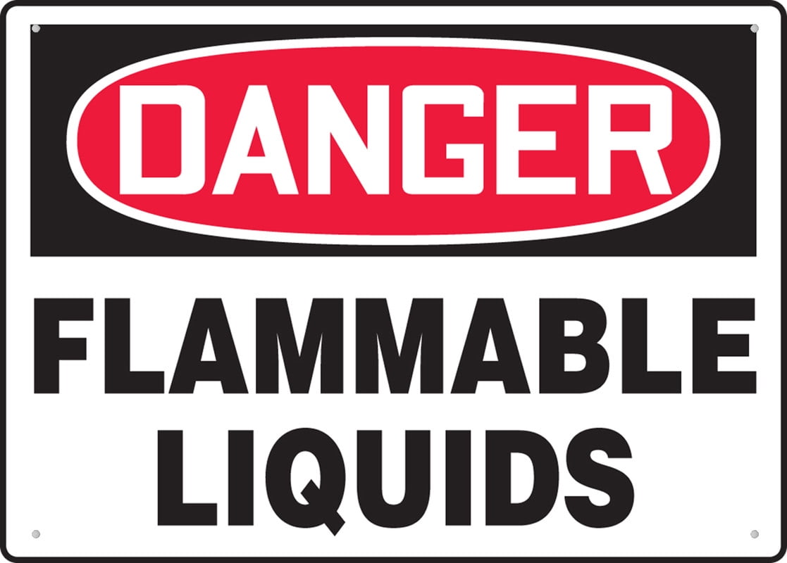 Danger Safety Sign Flammable Liquids 12X8 Inch Tin Sign Great For ...