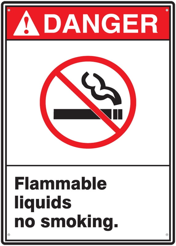 Danger Safety Sign Flammable Liquids No Smoking Outdoor Metal Sign - 12 ...