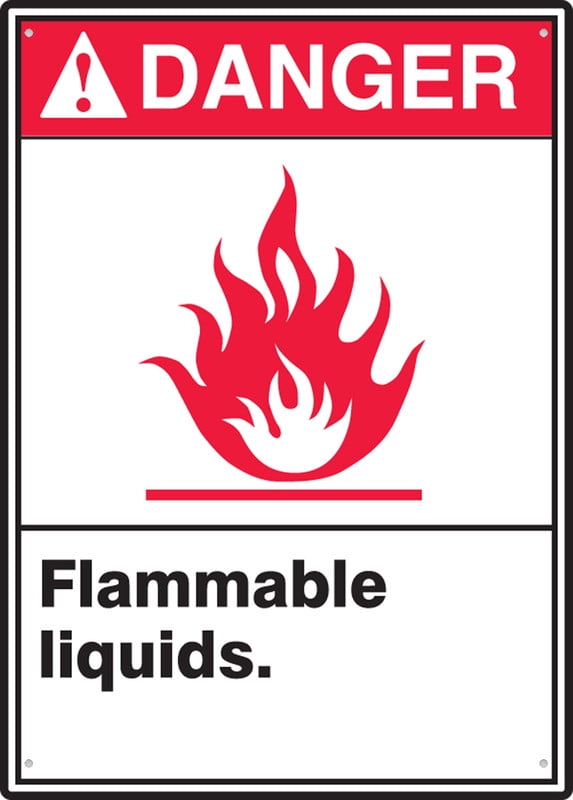 Danger Safety Sign Flammable Liquids Warning Tin Sign Home Kitchen Farm ...