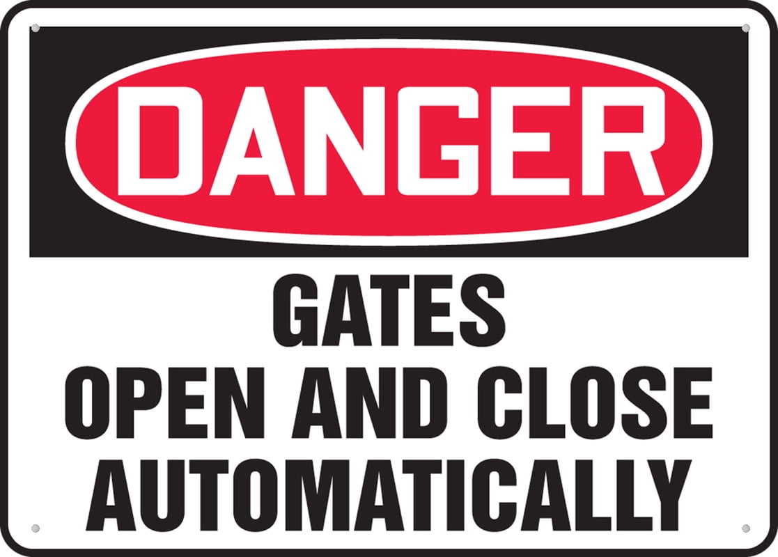 Danger Safety Sign Gates Open And Close Automatically For House Door ...