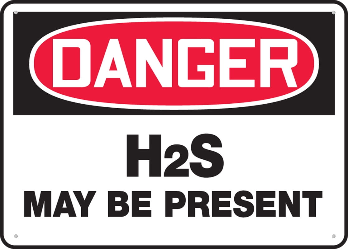 Danger Safety Sign H2 S May Be Present 12”X8” Metal Signs Aluminum Sign ...