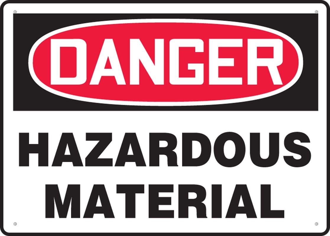 Danger Safety Sign Hazardous Material 12”X8” Metal Signs Aluminum Sign ...