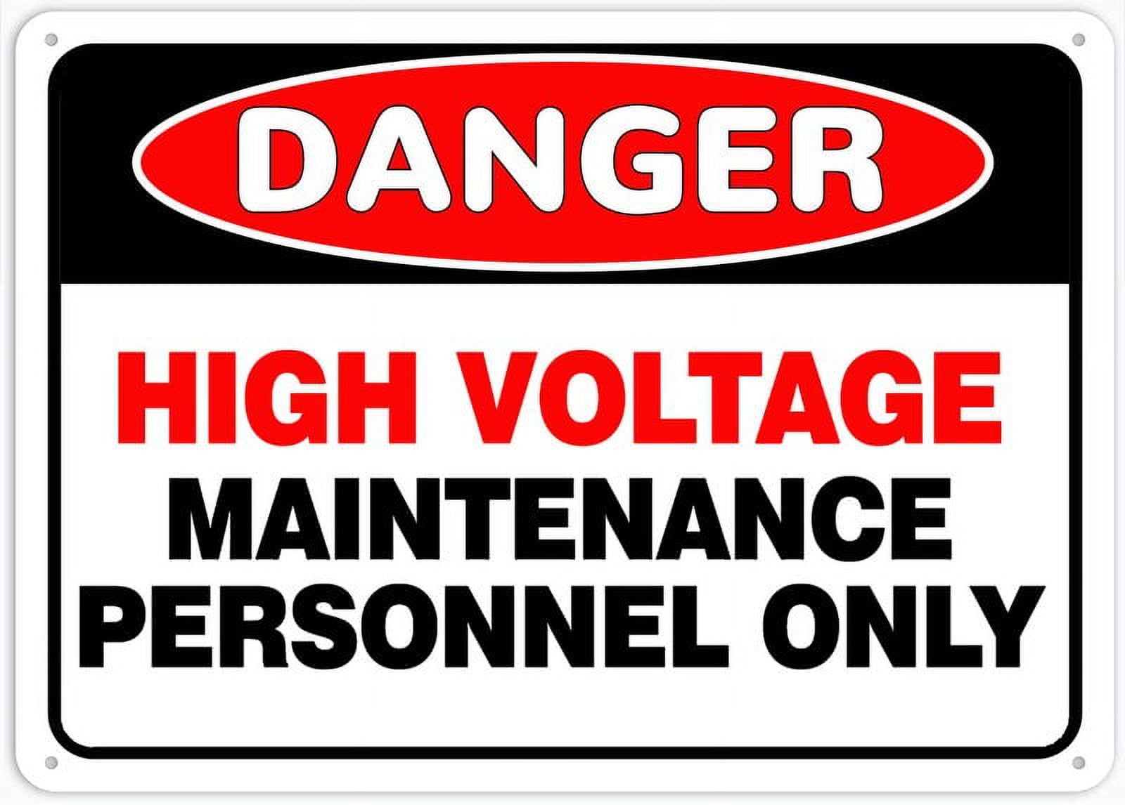 Danger Safety Sign High Voltage Maintenance Personnel Only Sign Metal ...