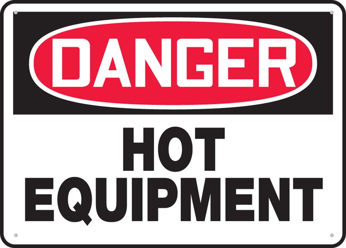 Danger Safety Sign Hot Equipment Warning Tin Sign Home Kitchen Farm ...