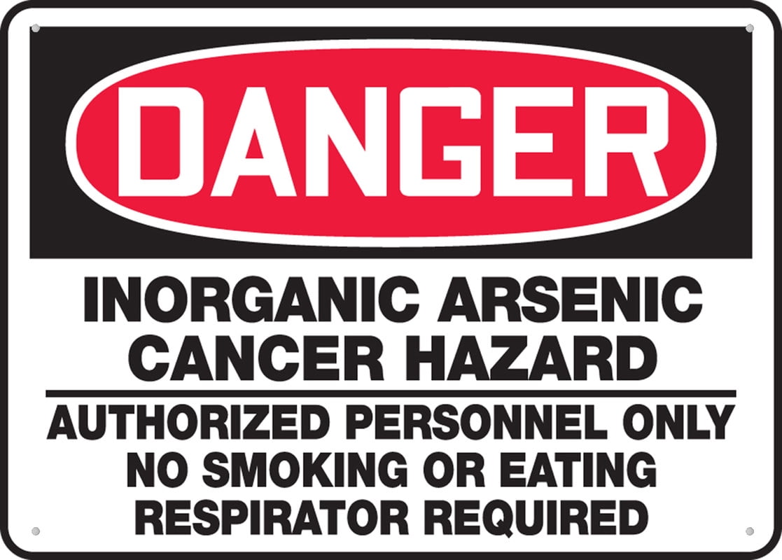 Danger Safety Sign Inorganic Arsenic Cancer Hazard Authorized Personnel ...