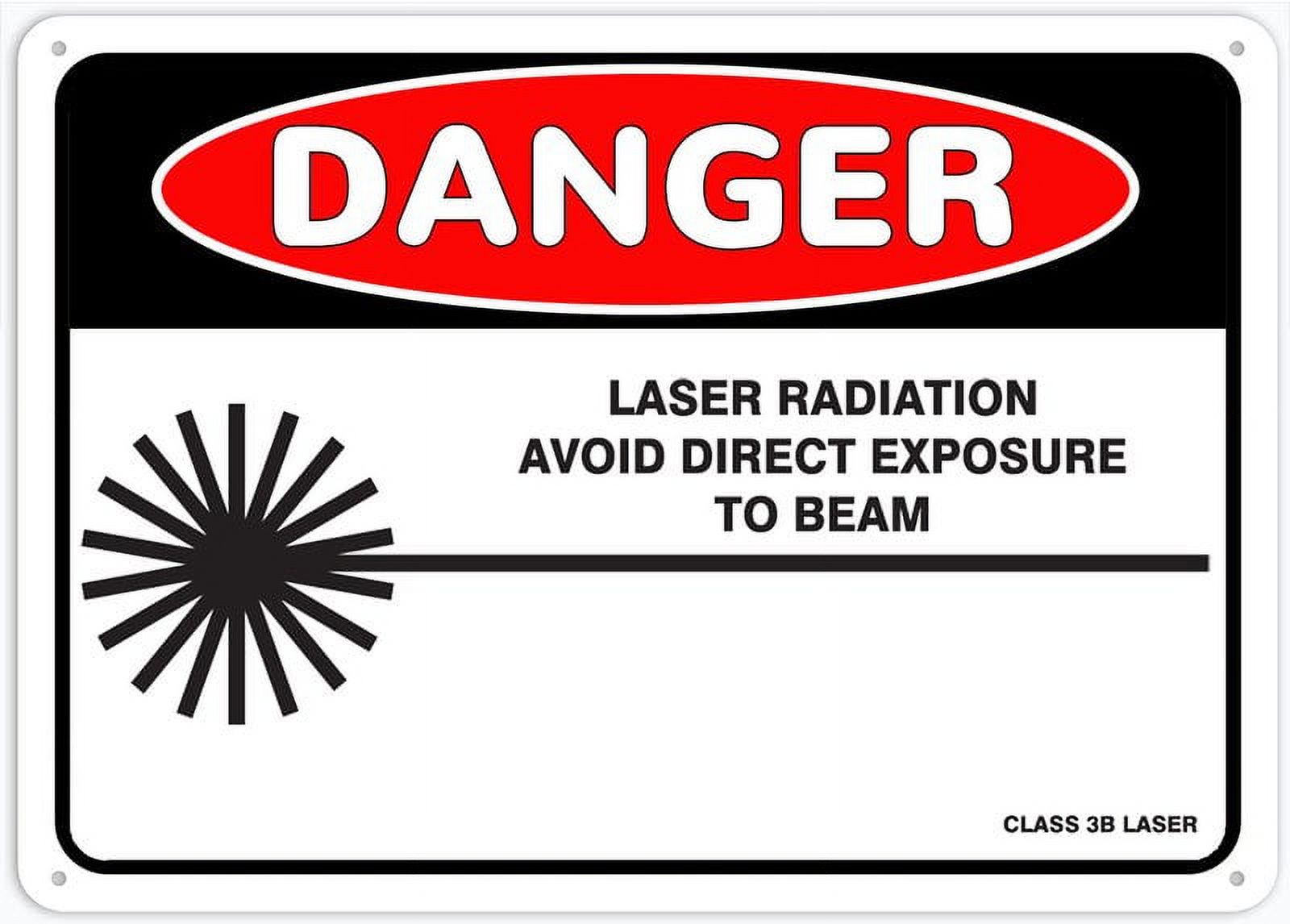 Danger Safety Sign Laser Radiation Avoid Direct Exposure To Beam Funny ...