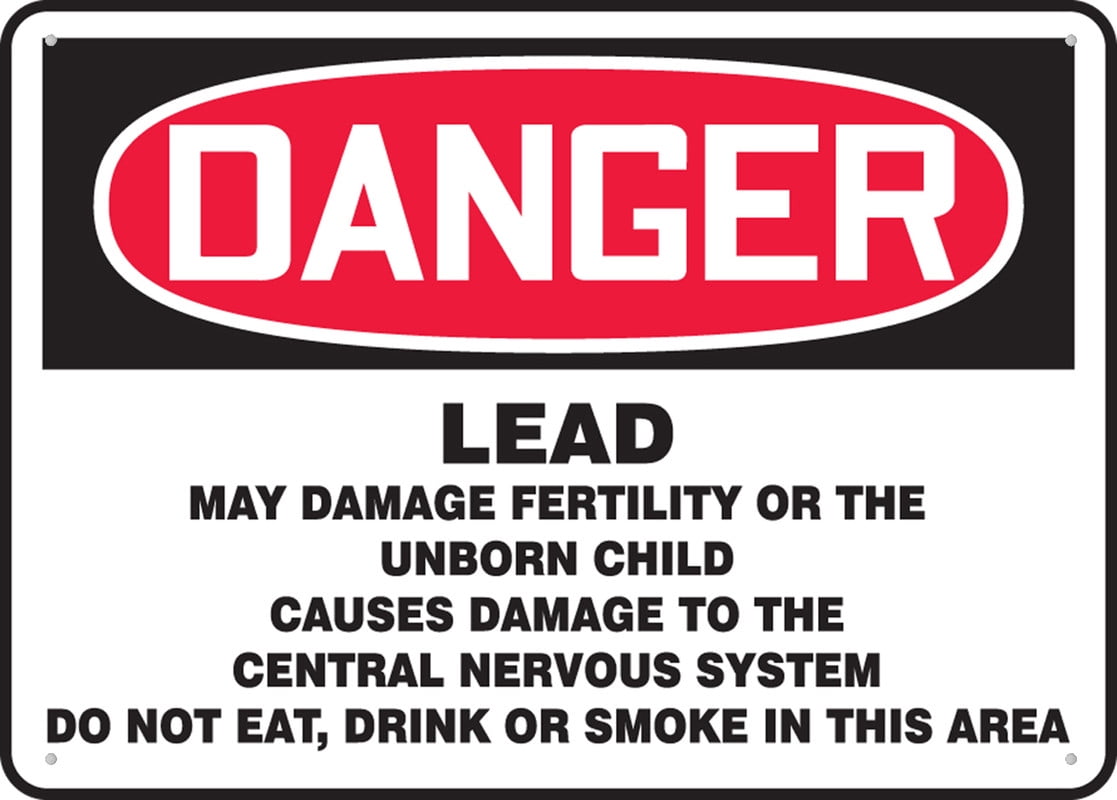 Danger Safety Sign Lead May Damage Fertility Or The Unborn Child Causes ...