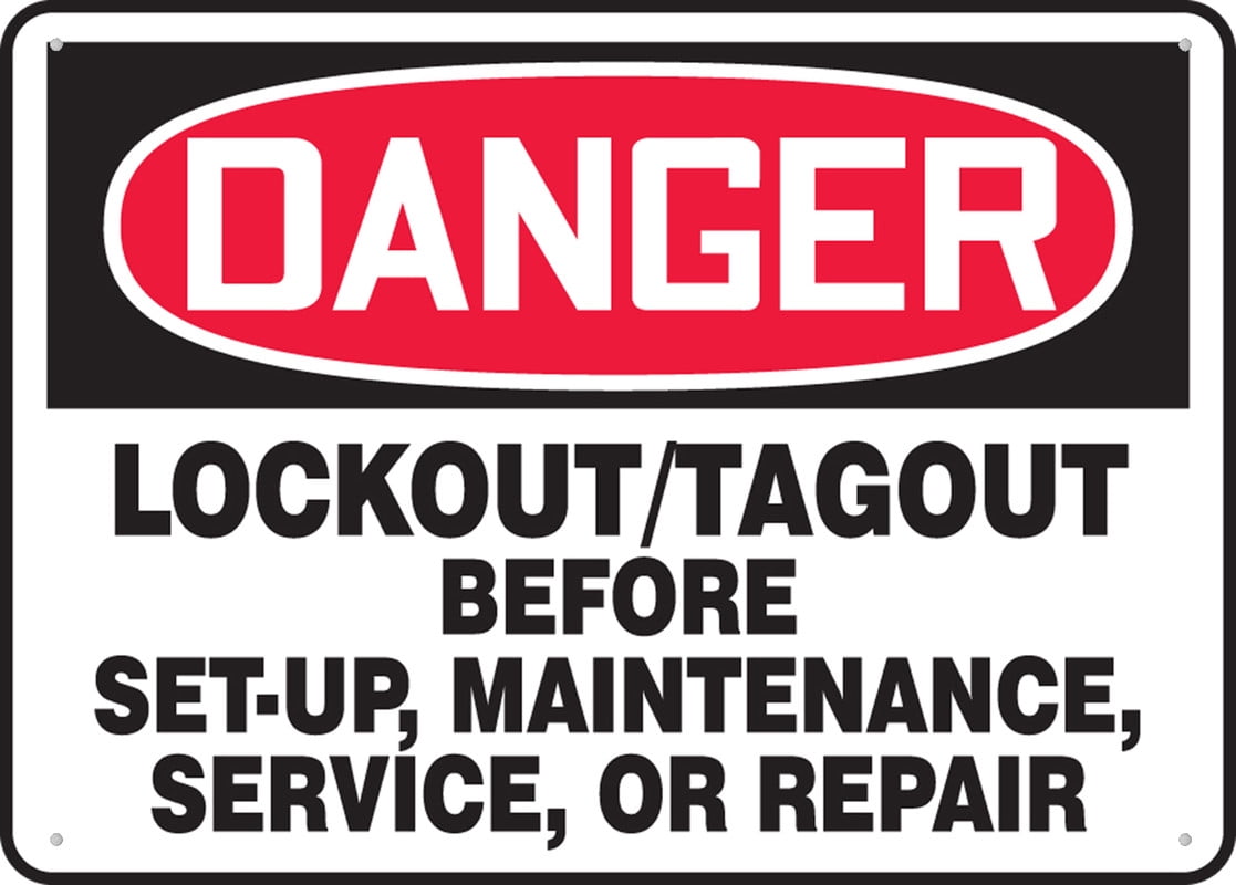 Danger Safety Sign Lockout Tagout Before Set Up Maintenance Service Or ...