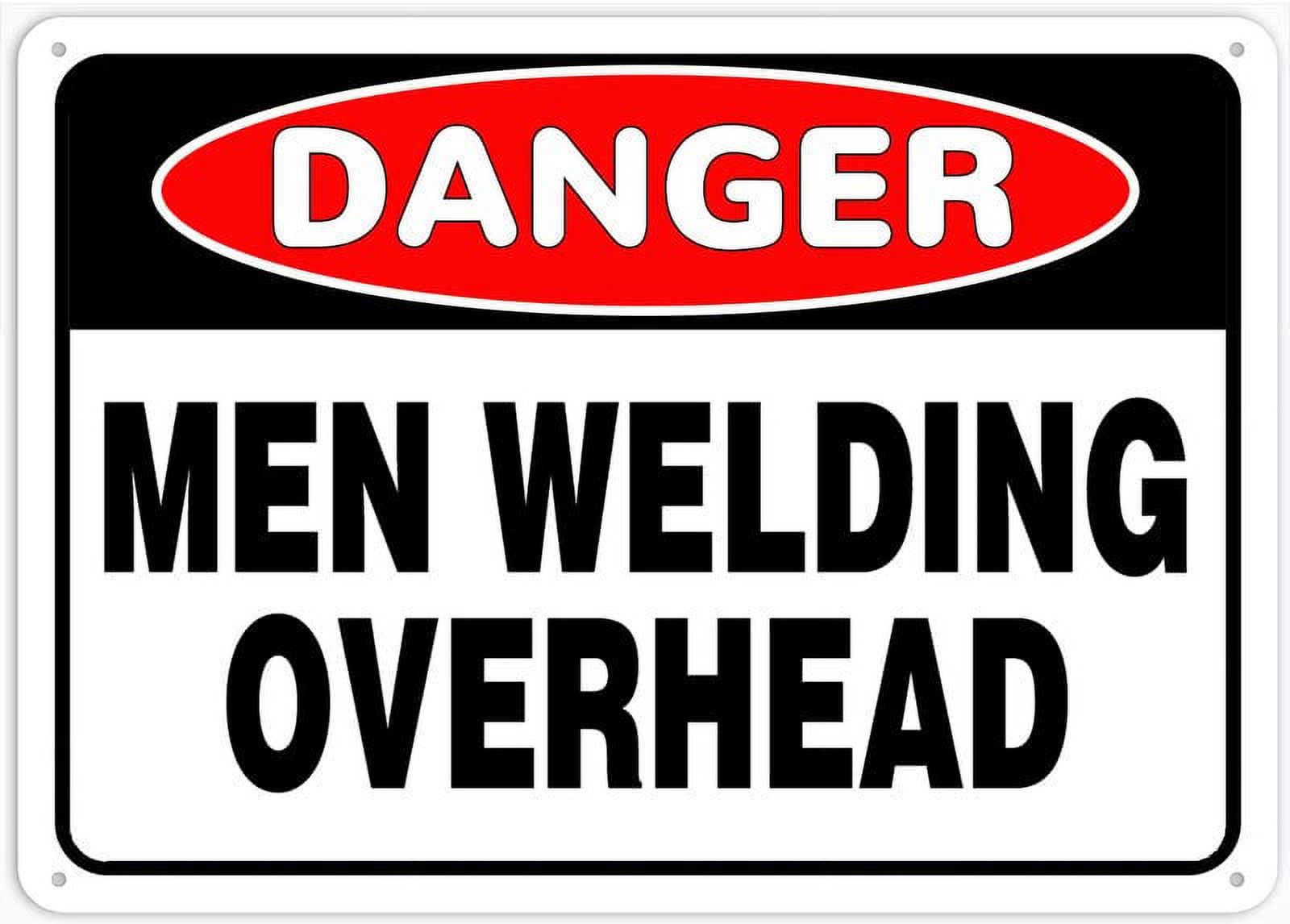 Danger Safety Sign Man Welding Overhead Funny Vintage Tin Signs 8 X 12 ...