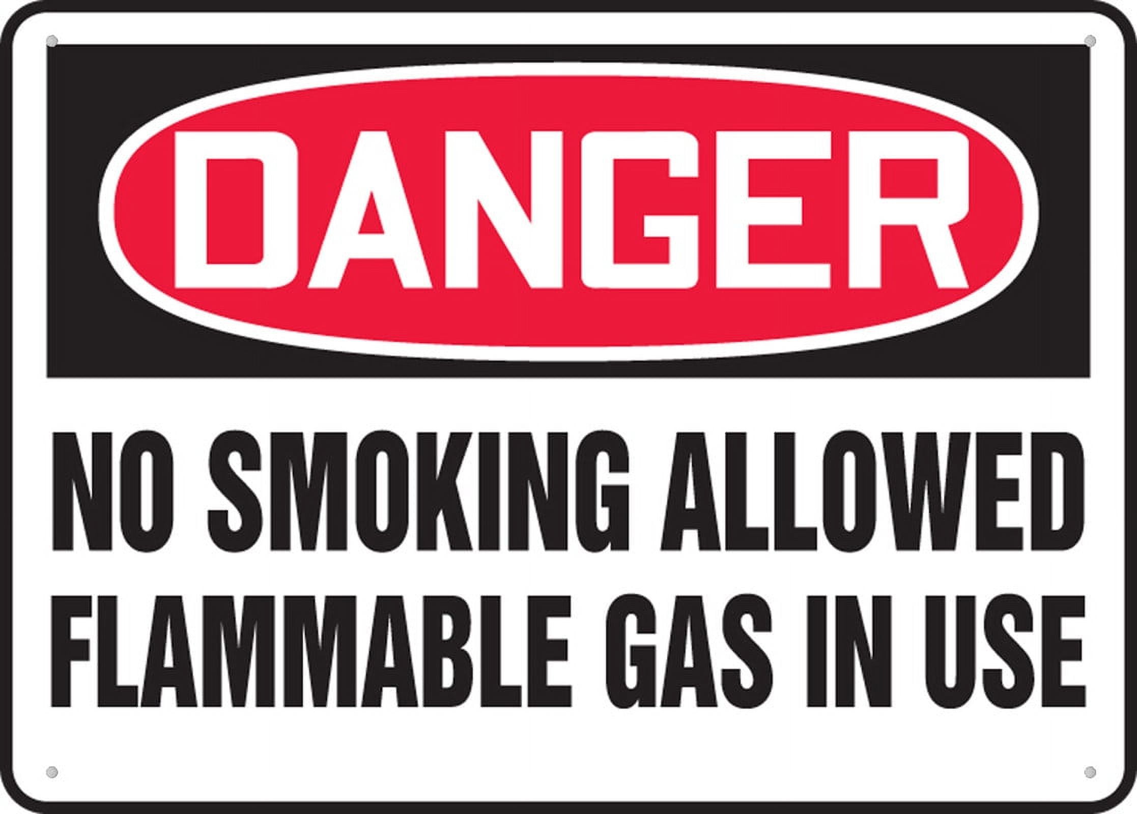 Danger Safety Sign No Smoking Allowed Flammable Gas In Use 8X12 Inch ...