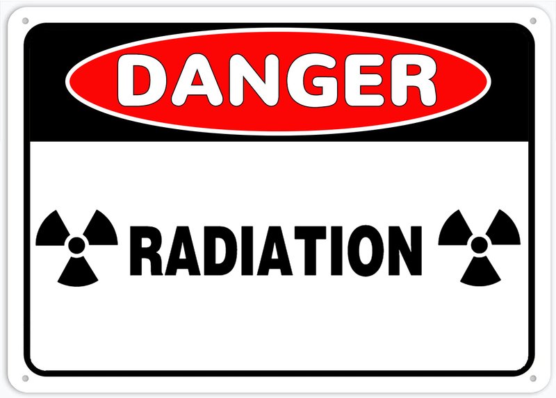 Danger Safety Sign Radiation Sign Rustic Metal Tin Sign Home Outdoor ...