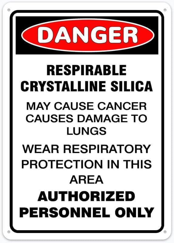 Danger Safety Sign Respirable Crystalline Silica May Cause Cancer ...