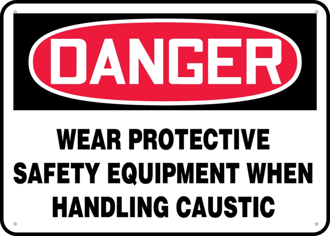 Danger Safety Sign Wear Protective Safety Equipment When Handling ...
