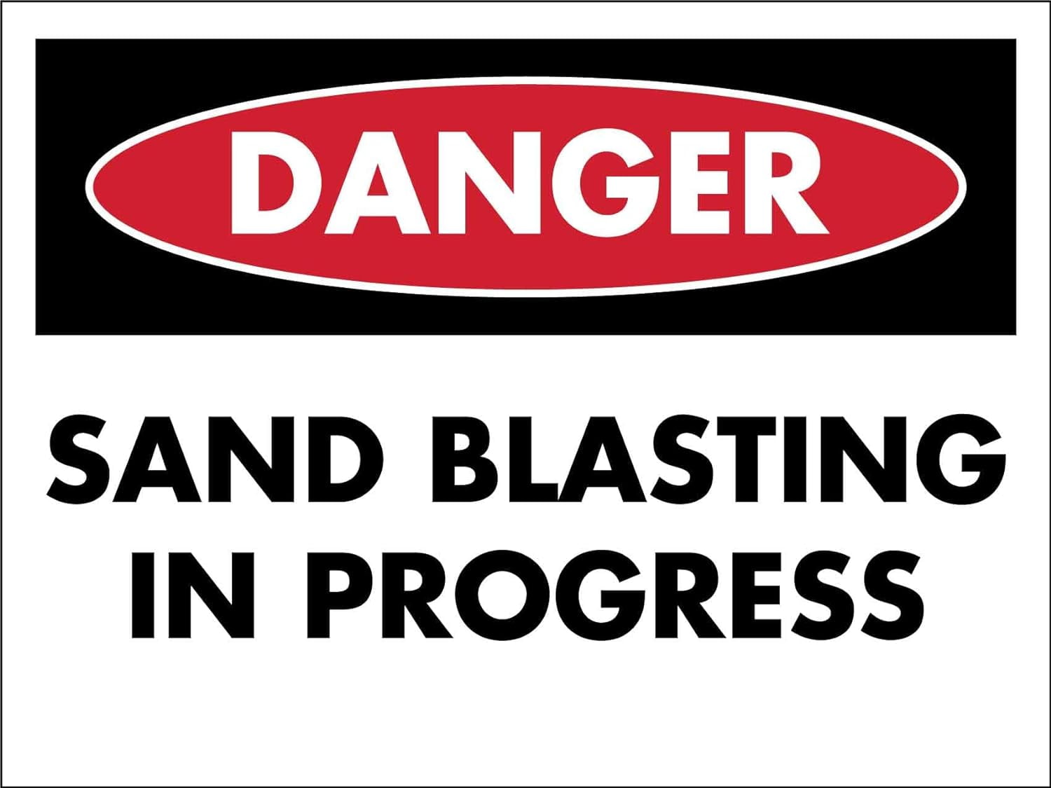 Danger Sand Blasting Sign Metal Tin Sign12x16 Inches Caution Danger ...