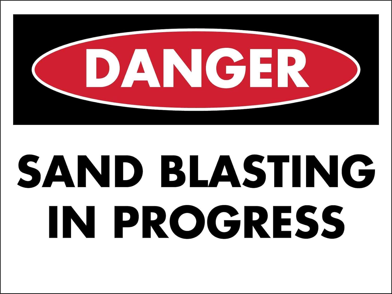 Danger Sand Blasting Warning Metal Sign Tin Signs Aluminum Plaque For ...