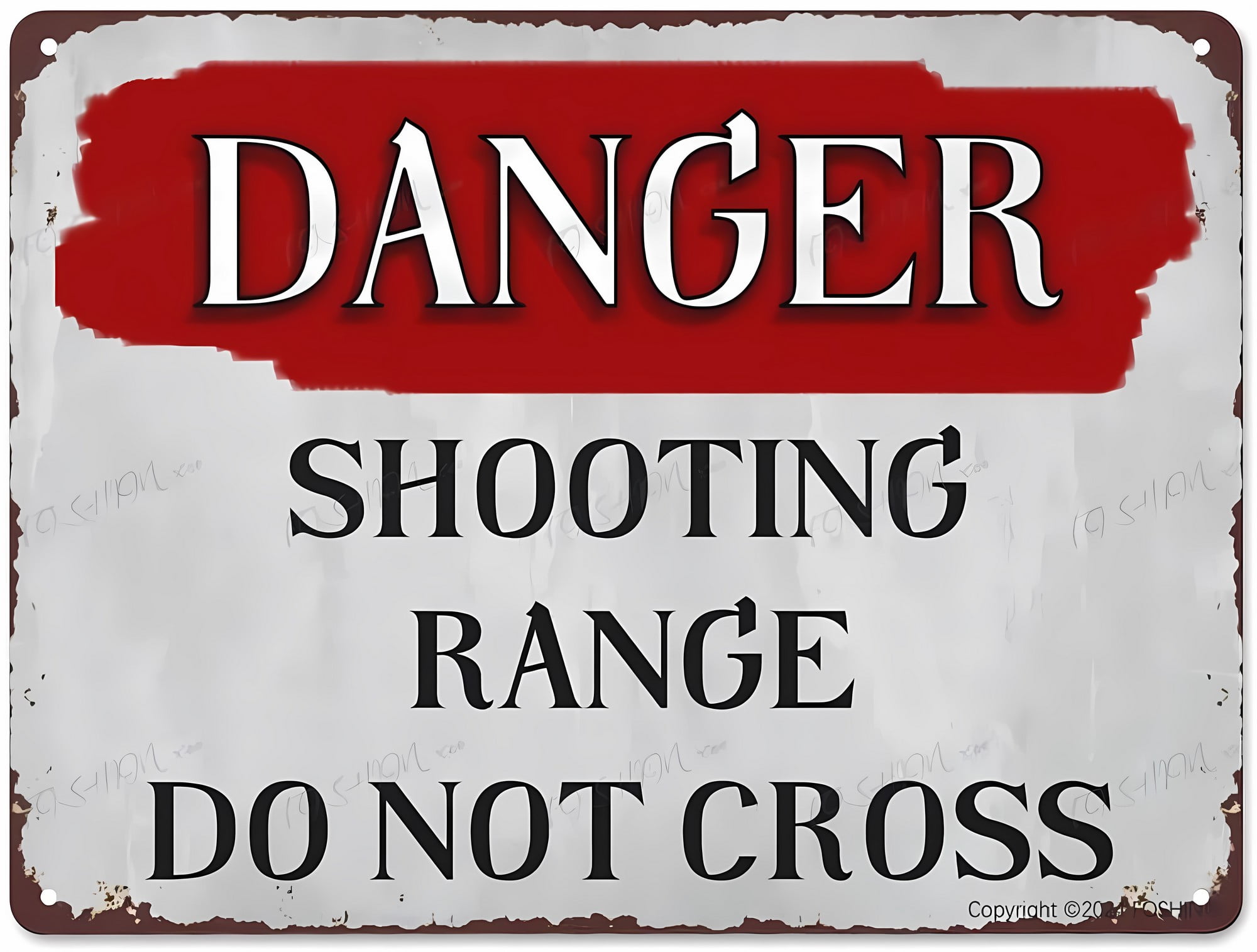 Danger Shooting Range Do Not Cross Sign - 12×8 Inches, Aluminum Warning ...