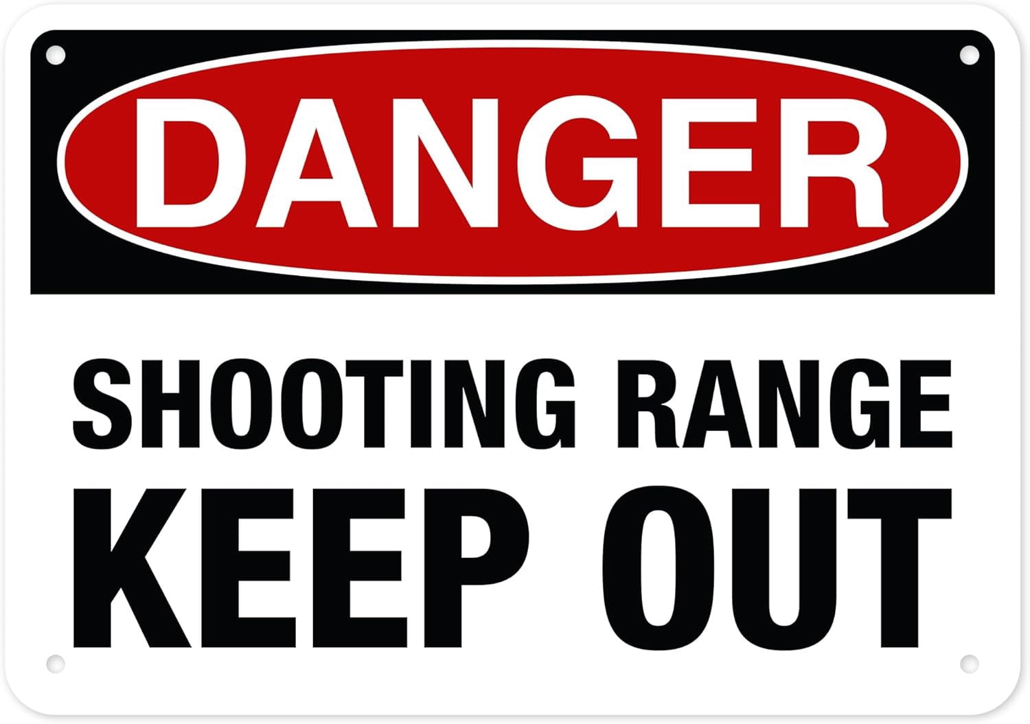Danger, Shooting Range Keep Out Tin Sign, Metal Tin Sign, 12" x 8 ...