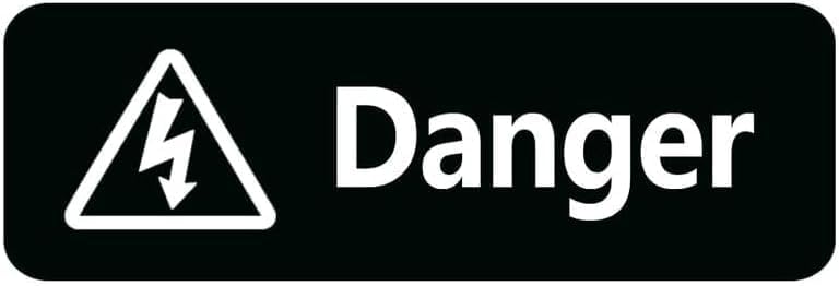 Danger Sign Acrylic Informative With Symbols Great For Home Office ...