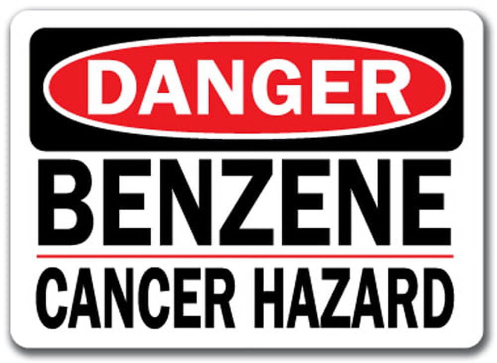 Danger Sign - Benzene Cancer Hazard - 10" x 14" OSHA Safety Sign ...
