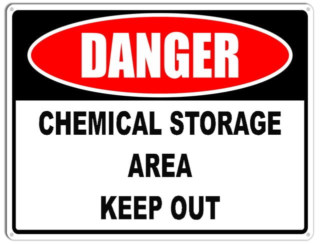 Danger Sign Chemical Storage Area Keep Out Sign Aluminum Tin Sign For ...