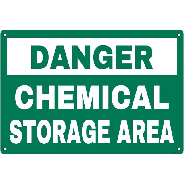 Danger Sign Chemical Storage Area Safety Sign Metal Tin Sign/Plaque ...