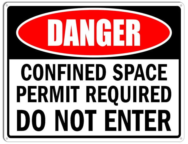 Danger Sign Confined Space Permit Required Do Not Enter Sign Aluminum ...