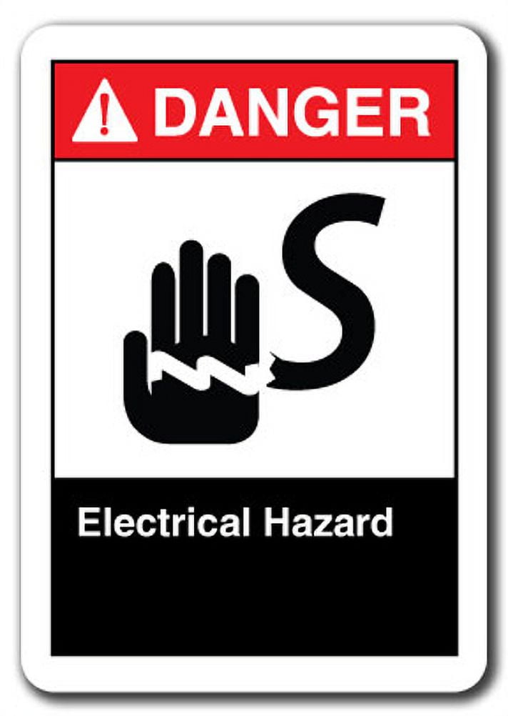 Danger Sign - Electrical Hazard 7"x10" Plastic Safety Sign ansi osha ...