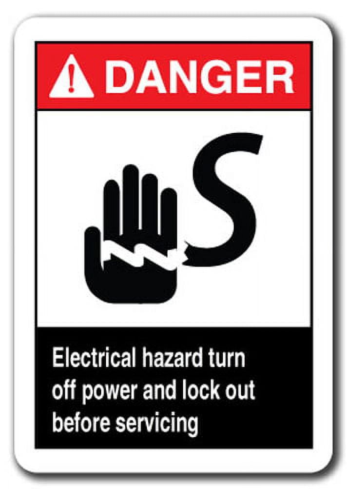 Danger Sign - Electrical Hazard Turn Off Power And Lock Out Before ...