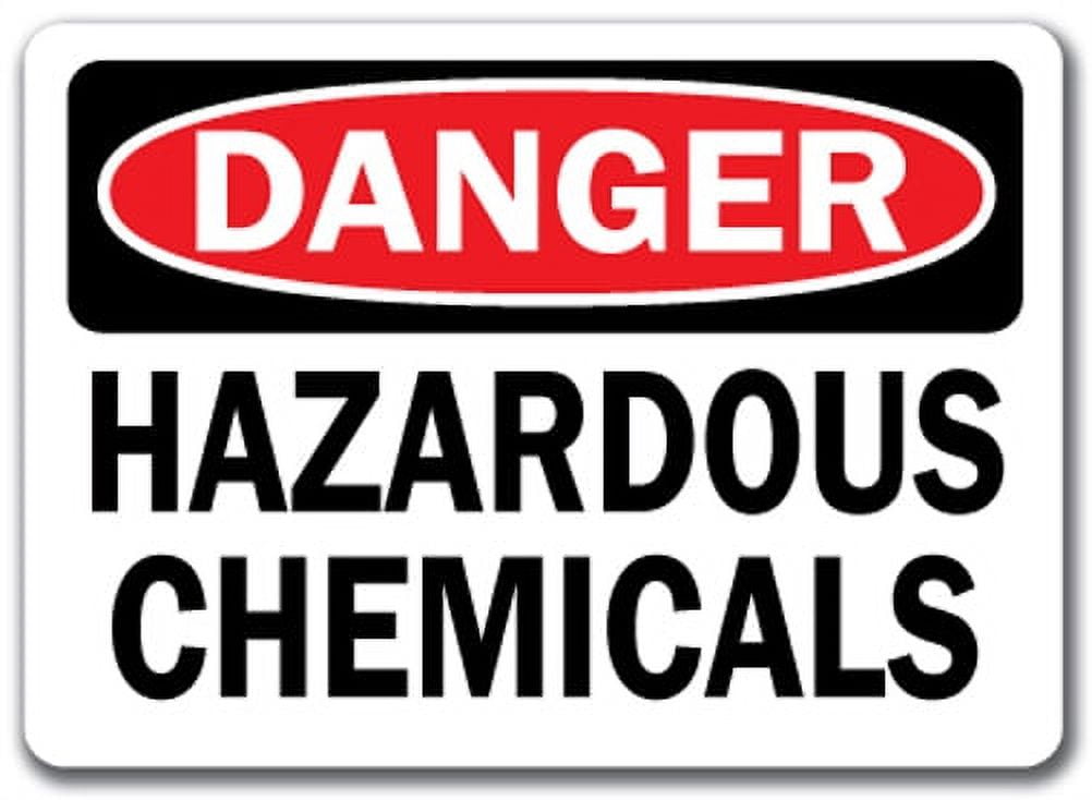 Danger Sign - Hazardous Chemicals - 10" x 14" OSHA Safety Sign ...
