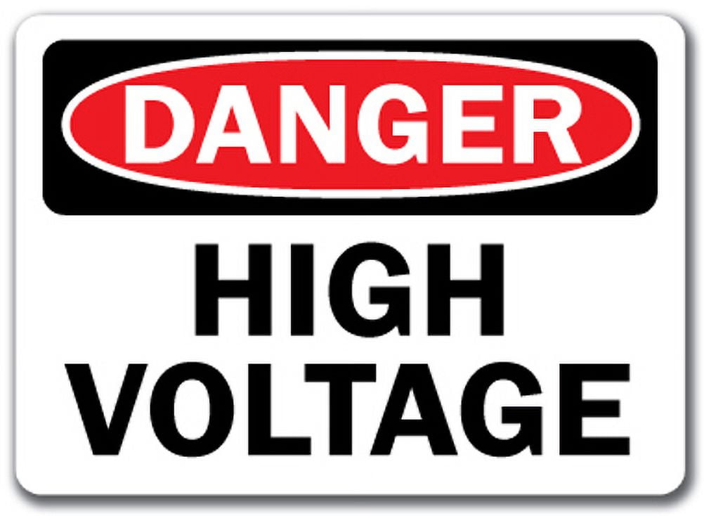 Danger Sign - High Voltage - 10" x 14" OSHA Safety Sign - Walmart.com