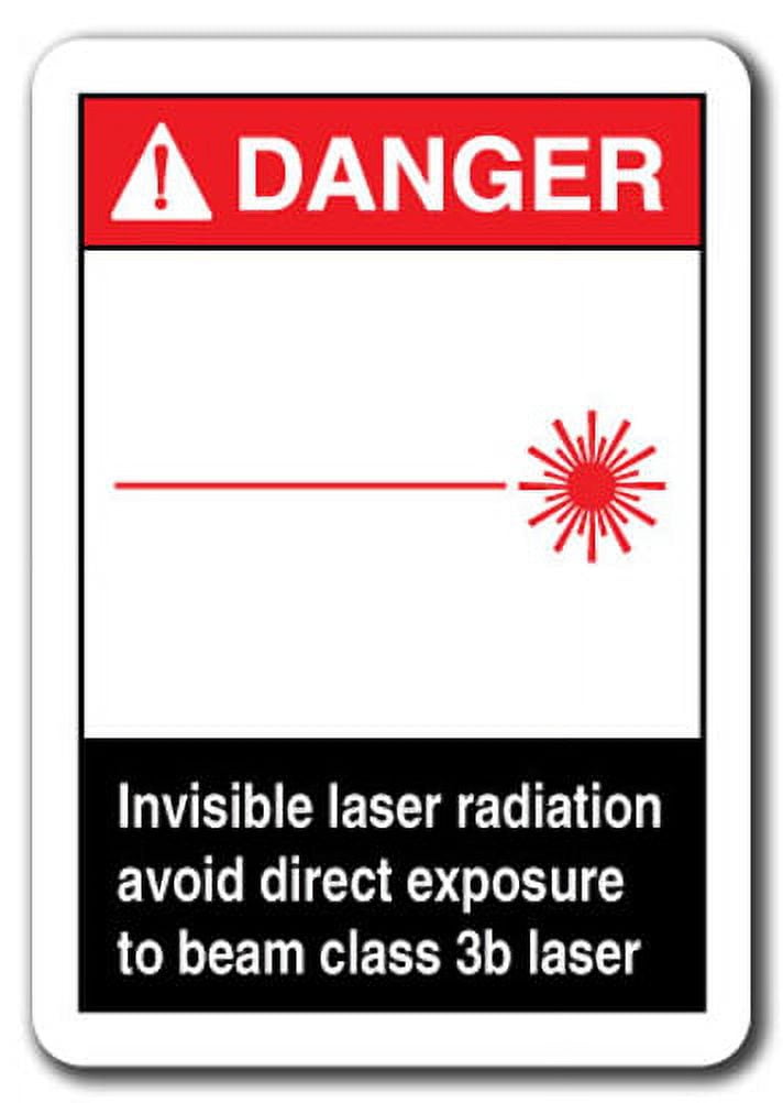 Danger Sign - Invisible Laser Radiation Avoid Direct Exposure To Beam ...