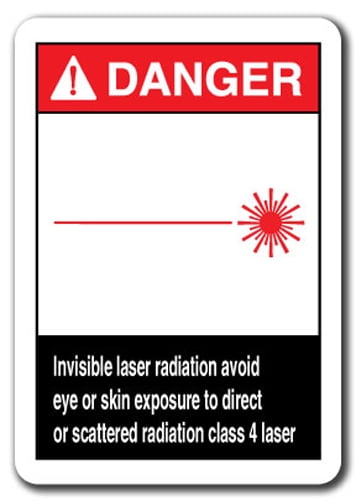 Danger Sign - Invisible Laser Radiation Avoid Eye Or Skin Exposure To ...