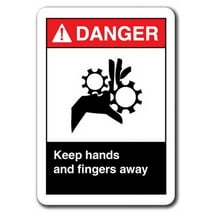 Danger Safety Signs Keep Hands Clear 8X12 Inch Rust Free Aluminum,Uv ...