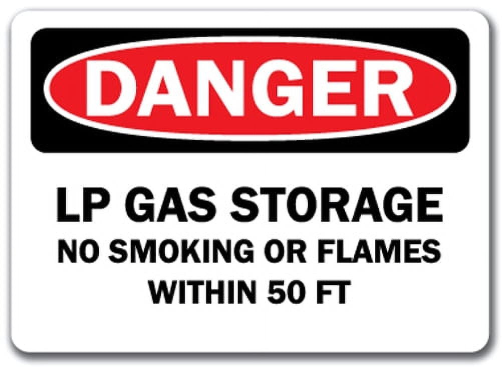 Danger Sign - LP Gas Storage No Smoking or Flames with-in 50 FT. - 10 ...
