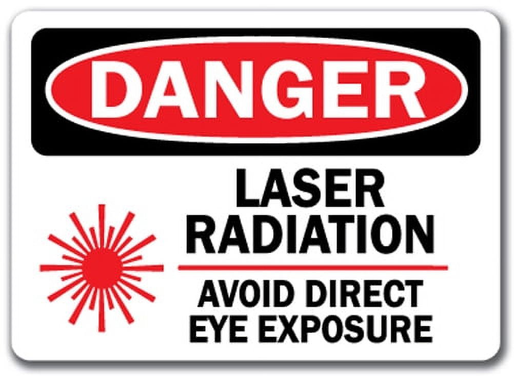 Danger Sign - Laser Radiation Avoid Direct Eye Exposure with Graphic ...