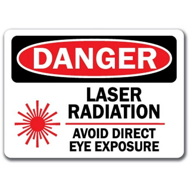 Danger Sign - Laser Radiation Avoid Direct Eye Exposure with Graphic ...