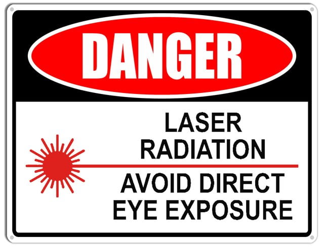 Danger Sign Laser Radiation Avoid Eye Exposure Sign Aluminum Tin Sign ...