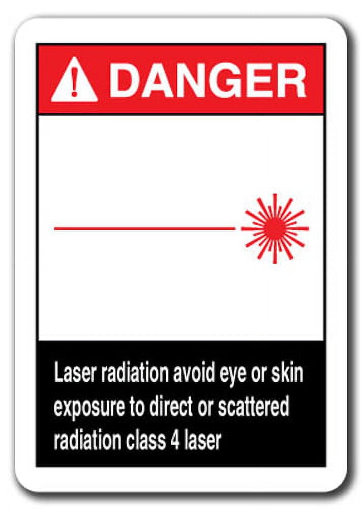 Danger Sign - Laser Radiation Avoid Eye Or Skin Exposure To Direct Or ...