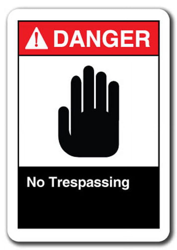 Danger Sign - No Trespassing 7"x10" Plastic Safety Sign ansi osha ...